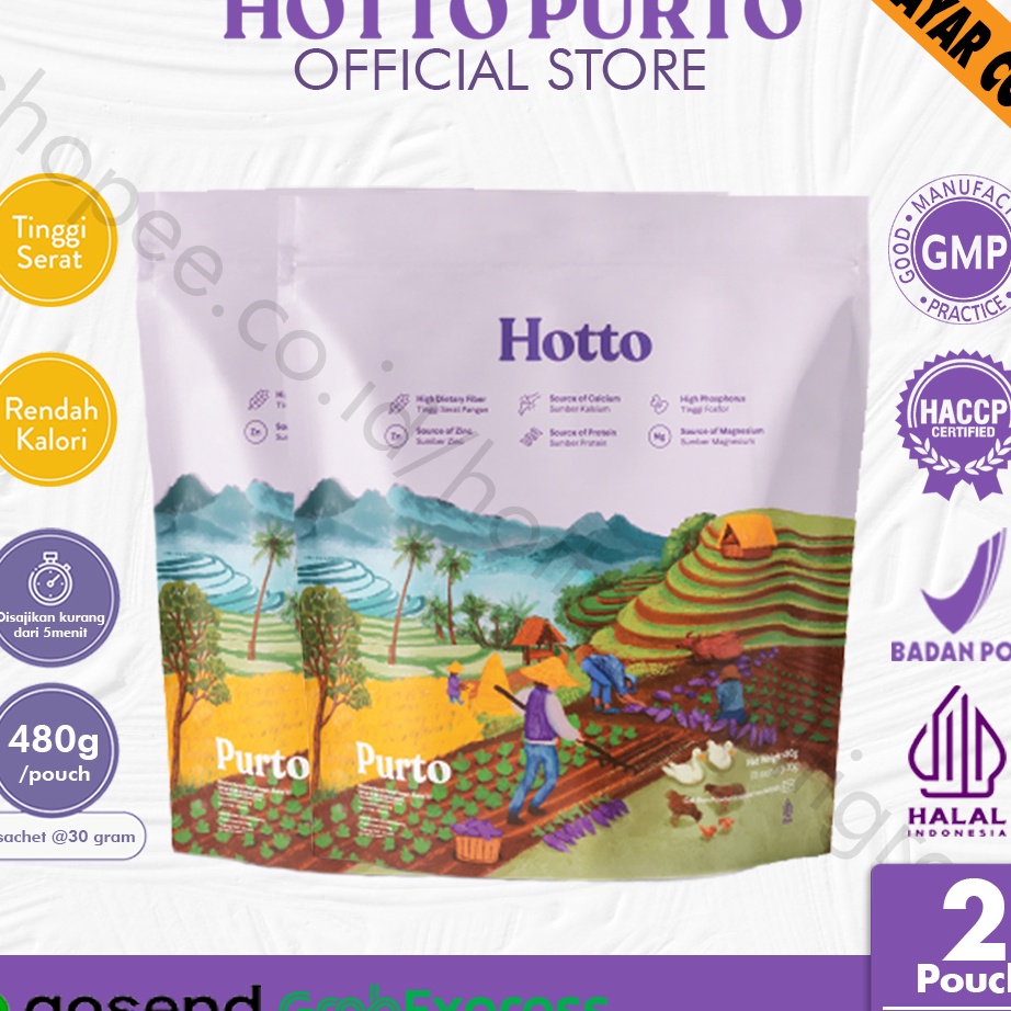 Jual Hotto Purto 1 Pouch 16 Sachet Hotto Purto Official Store Original Multigrain | Shopee Indonesia