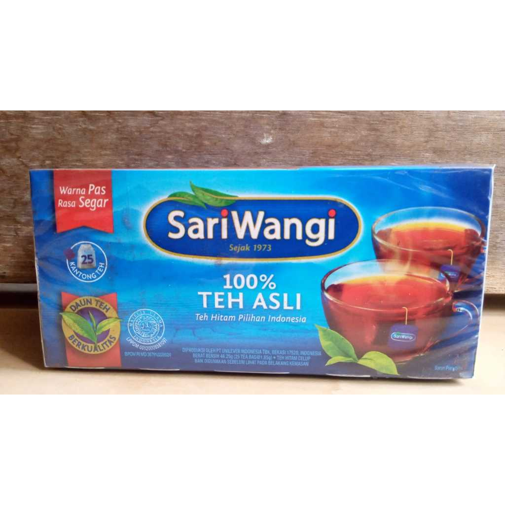 Jual SARIWANGI 100% TEH ALAMI ASLI TEH PILIHAN INDONSESIA (1 box isi 25 ...