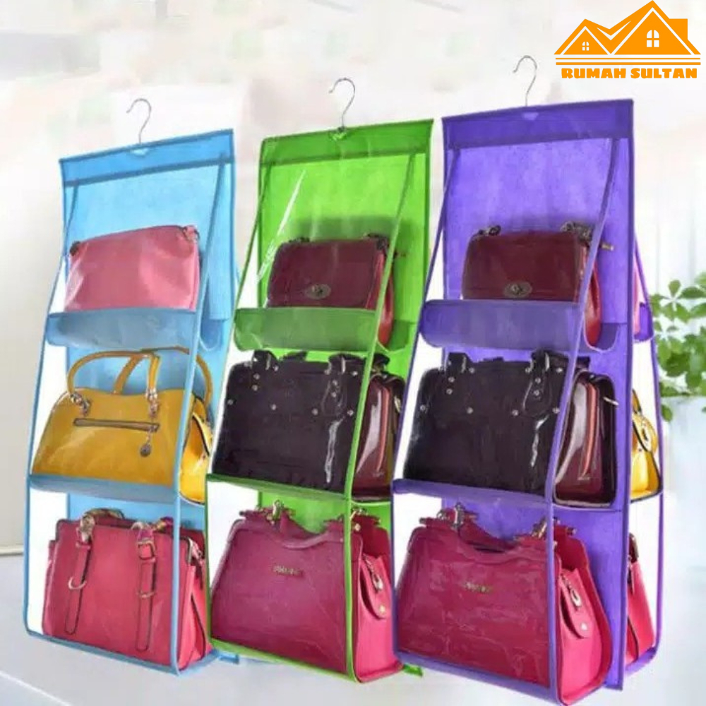 Jual RST Rak Tas Gantung 6 Sekat Bag Storage Organizer Tempat ...