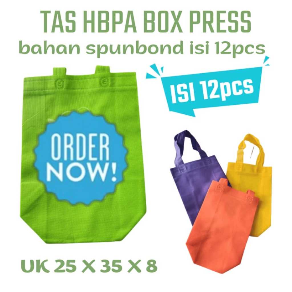 Jual Tas Spunbond Handle box press 25x30x10 HBPA ( Lusinan ) / Tas ...