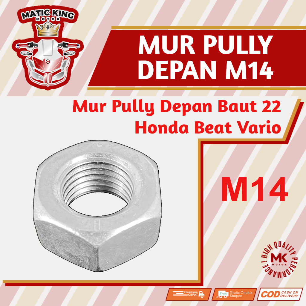 Jual Baut Mur Rumah Roller Pulley Pully Depan Beat Vario Genio Scoopy ...