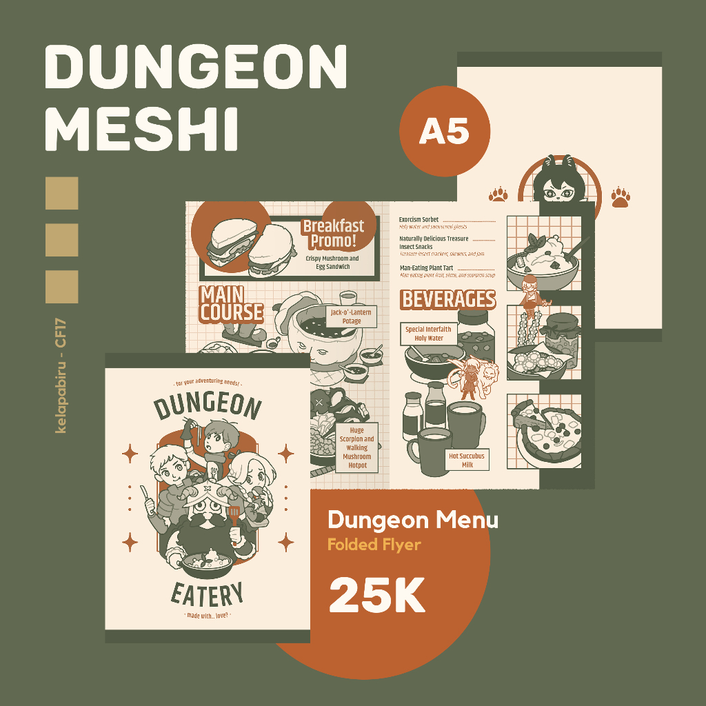 Jual [Dungeon Meshi] Folded Menu | Shopee Indonesia