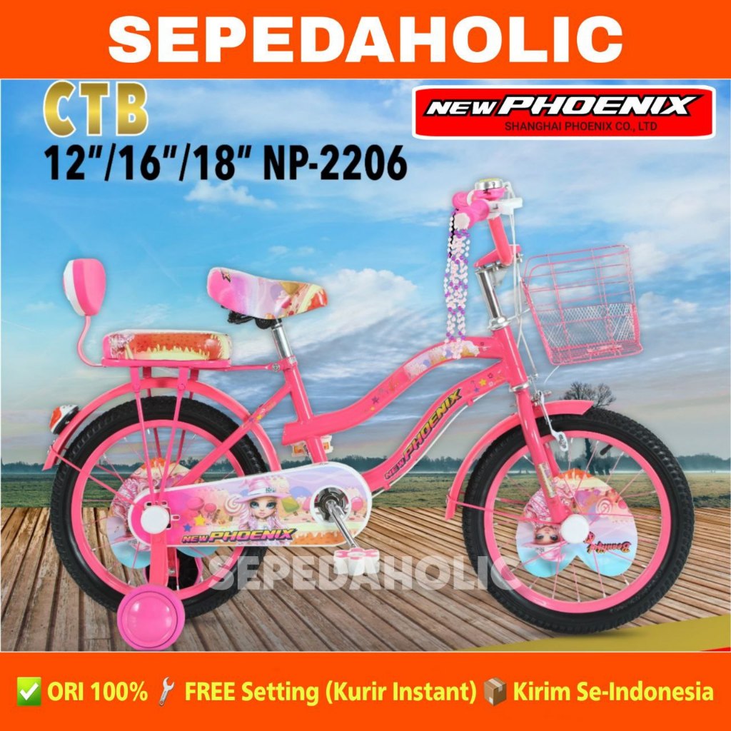 Jual Sepeda Anak Perempuan PHOENIX NP 2206 / ATLANTIS YASMINA Ukuran 12 ...