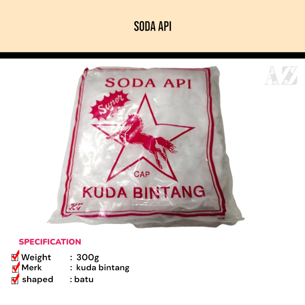 Jual Soda Api Anti sumbat 300gram /berbentuk Batu / cap kuda | Shopee ...