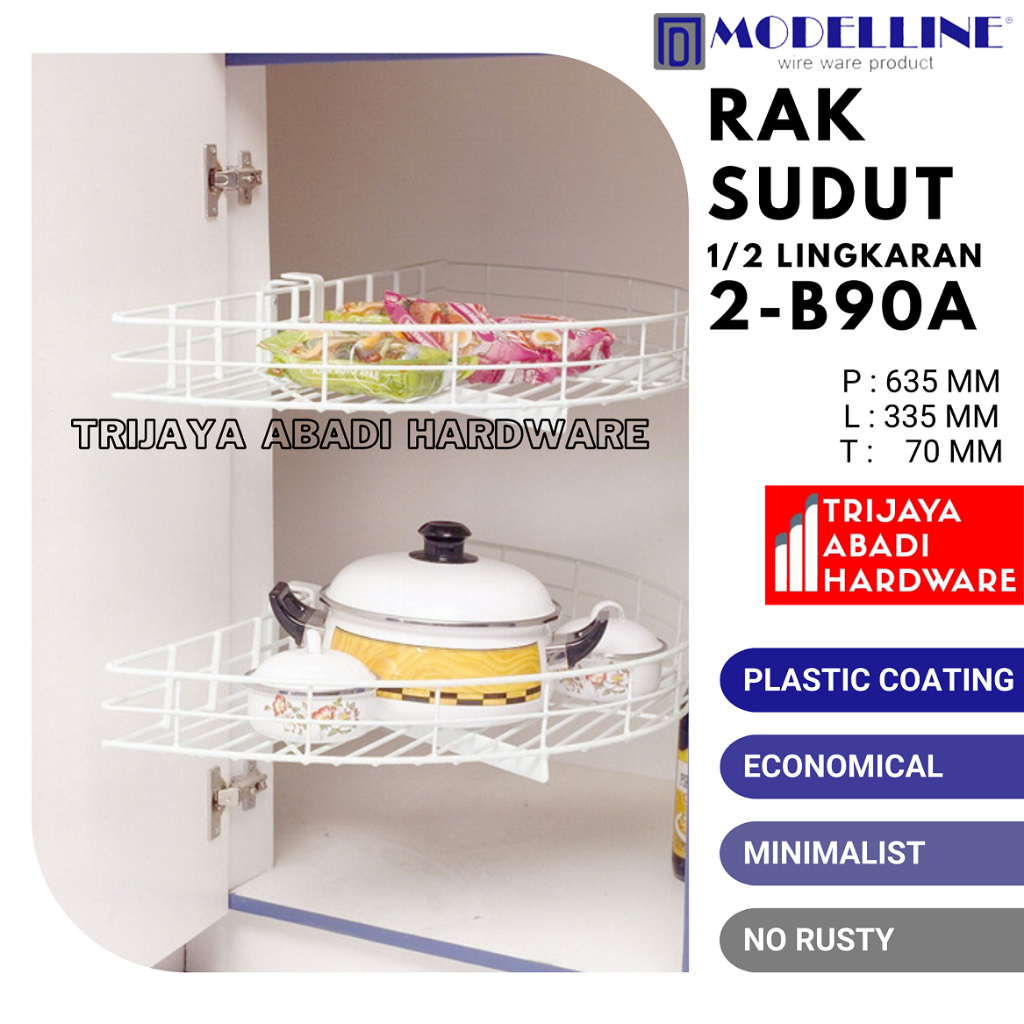 Jual Rak 2 Susun 1/2 Lingkaran - B90A B105A Rak Dapur Putar 180 ...