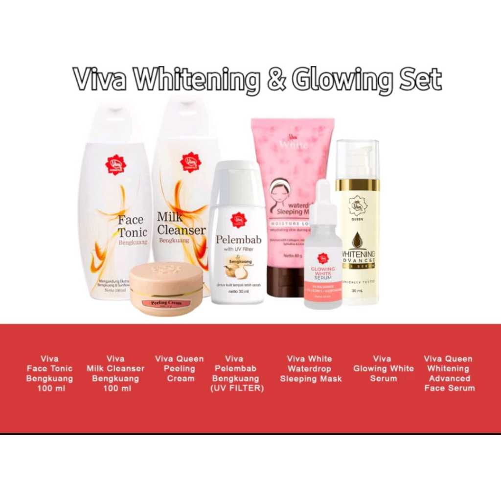 Jual VIVA WHITENING & GLOWING SET ( 7PSC ) | Shopee Indonesia