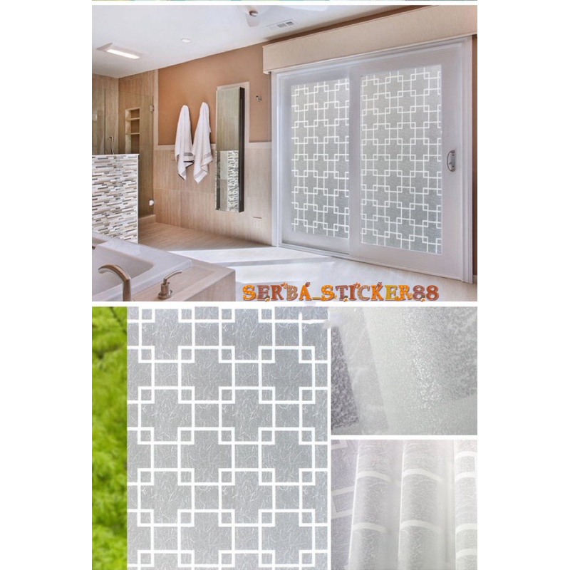 Jual Sticker Kaca Jendela Stiker Kaca Bermotif L122Cm x P25cm | Shopee ...