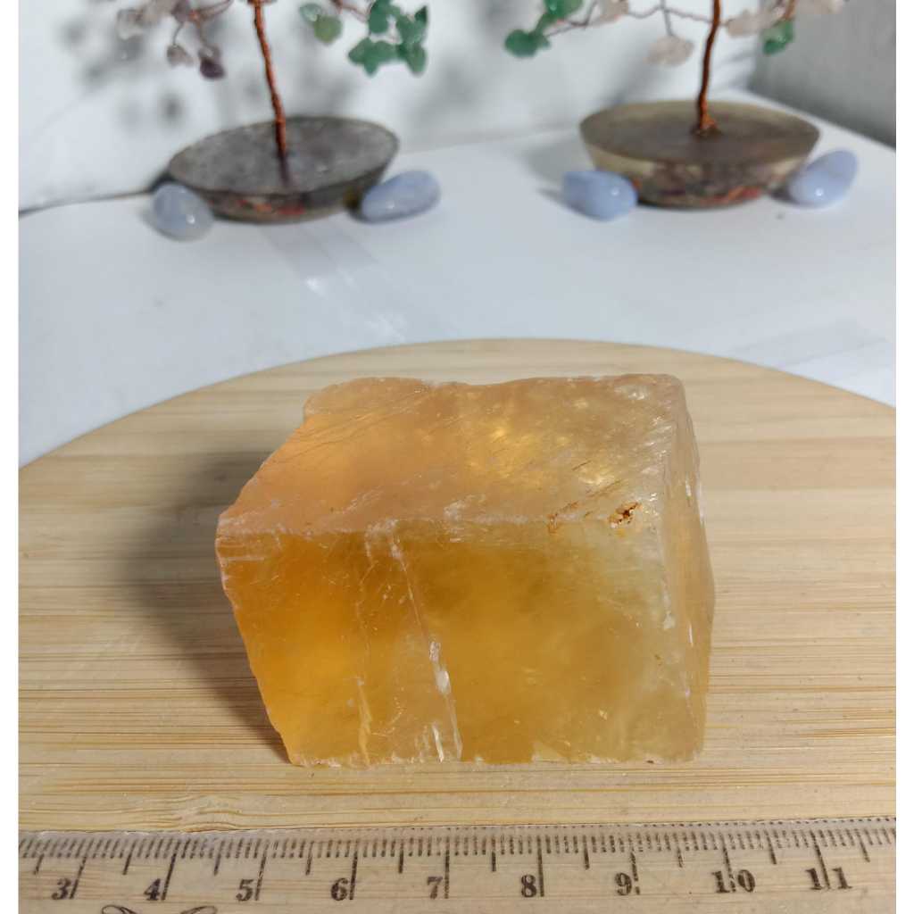 Jual Honey / Yellow Calcite Slabs Raw Rough Iceland Spar Optical (9 ...