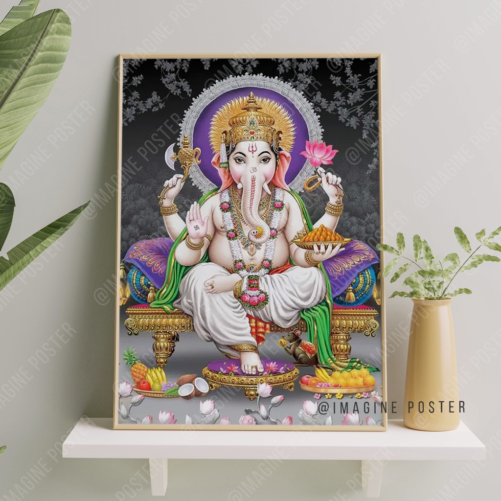 Jual Poster Gambar Dewa Hindu - Poster Dewa Ganesha A3 - V6 | Shopee ...