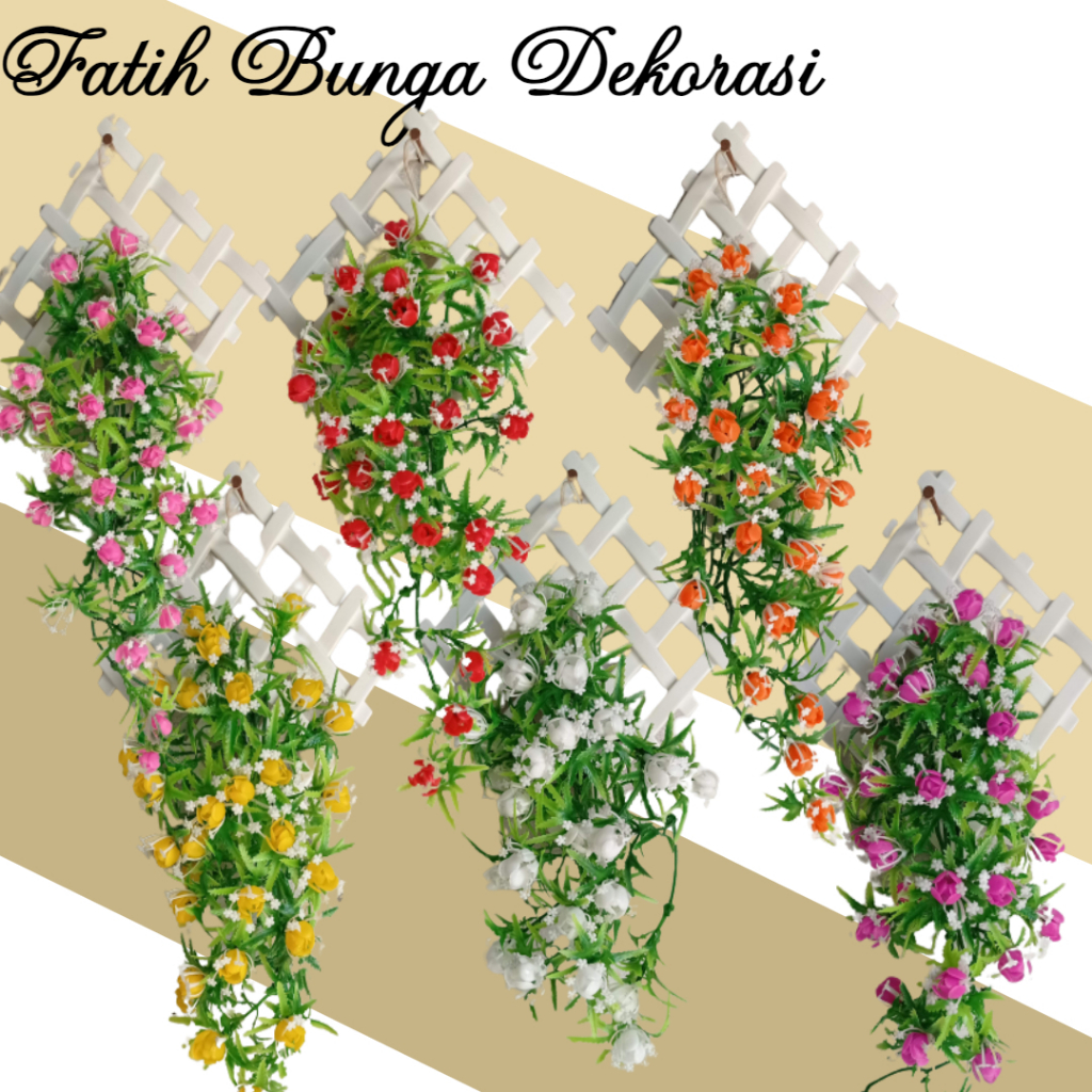 Jual BUNGA RAMBAT TEMPEL DINDING/RAMBAT KARMELIA/RAMBAT PLASTIK/RAMBAT ...
