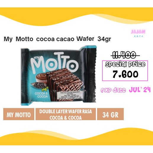 Jual My Motto Wafer Cocoa 34 gram | Shopee Indonesia
