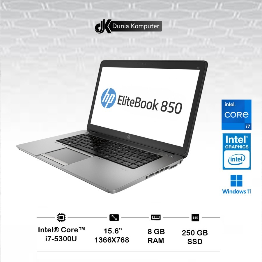 Jual Laptop Bekas / Second HP Elitebook 850 G2 Intel i7-5th Ram 8 GB ...