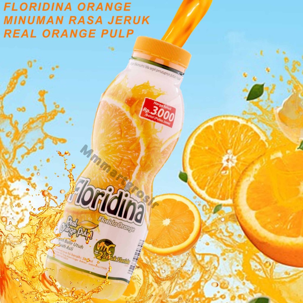 Jual Floridina Orange / Minuman Rasa Jeruk / Real Orange Pulp / 350ml ...