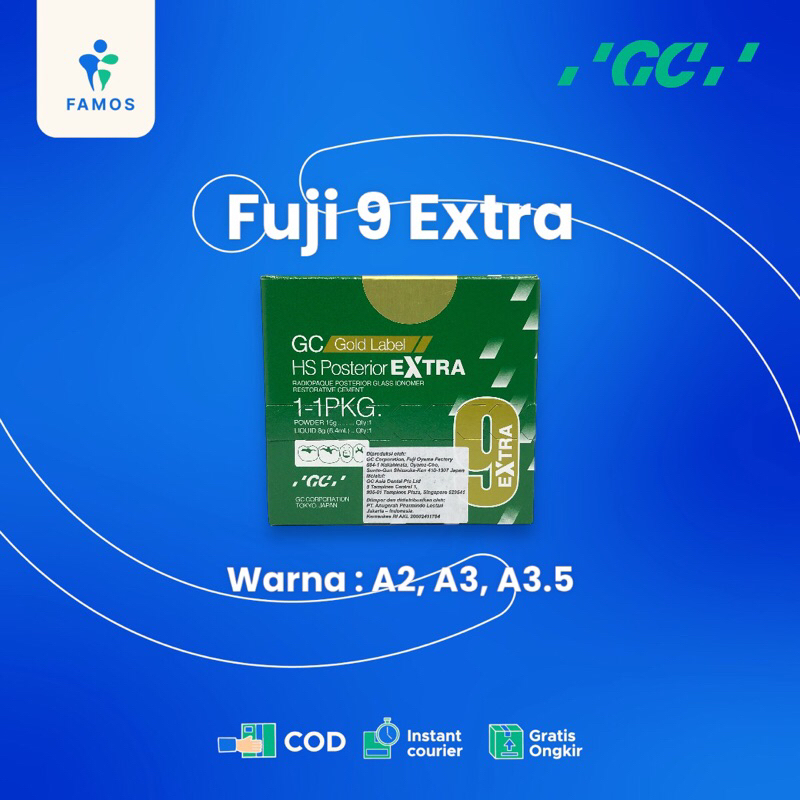 Jual GIC fuji 9 extra pack / Glass ionomer cement / Bahan tambalan ...