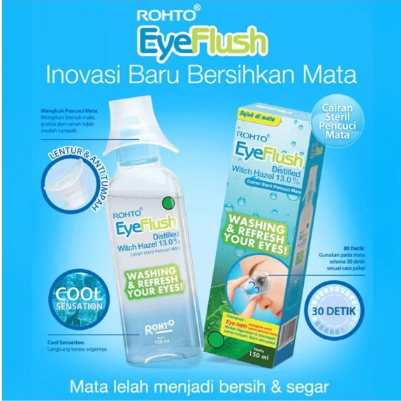 Jual Rohto Eye Flush Cairan Pencuci Mata | Shopee Indonesia