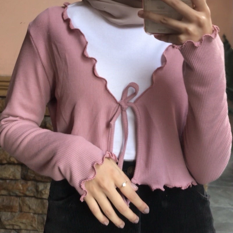 Jual Cardigan Tali Knit Wanita | Outer Wanita Crop Korean Style | Ceyoon Cardigan Crop | Shopee ...