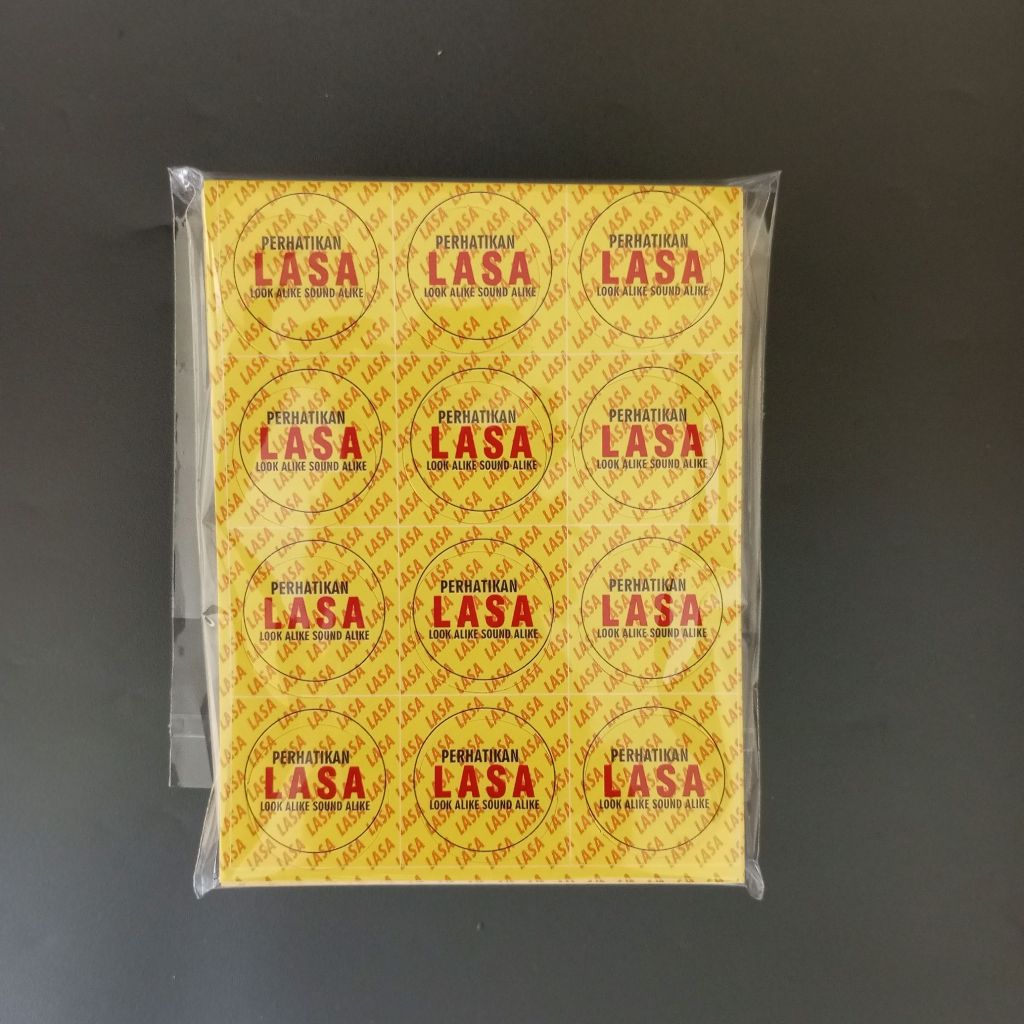 Jual Stiker Lasa - Stiker Look Alike Sound Alike - Stiker Label Lasa ...