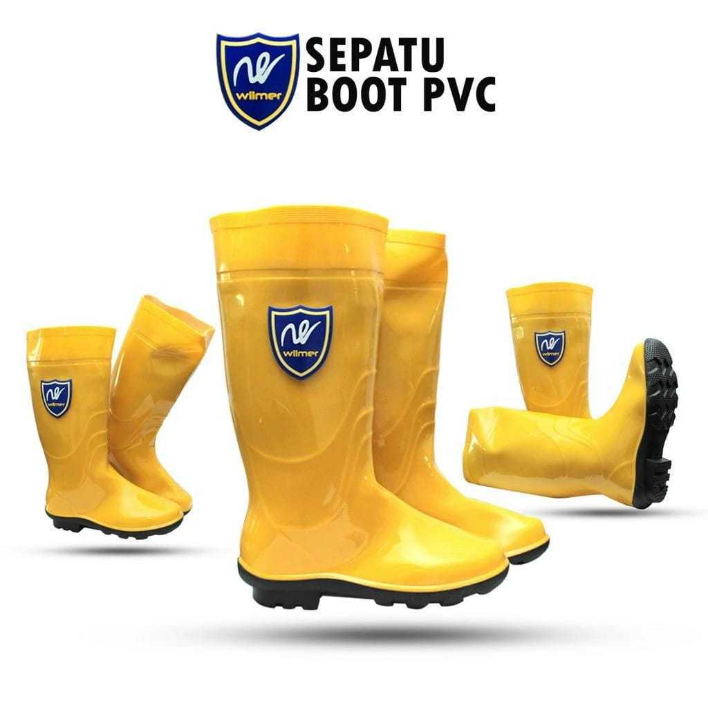Jual CUCI GUDANG !! Sepatu Boots Karet Boot Hitam Pria Kerja Safety ...