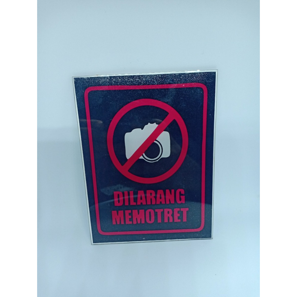 Jual Papan Nama Acrylic /Akrilik/Stiker Sign Board Peringatan Larangan ...