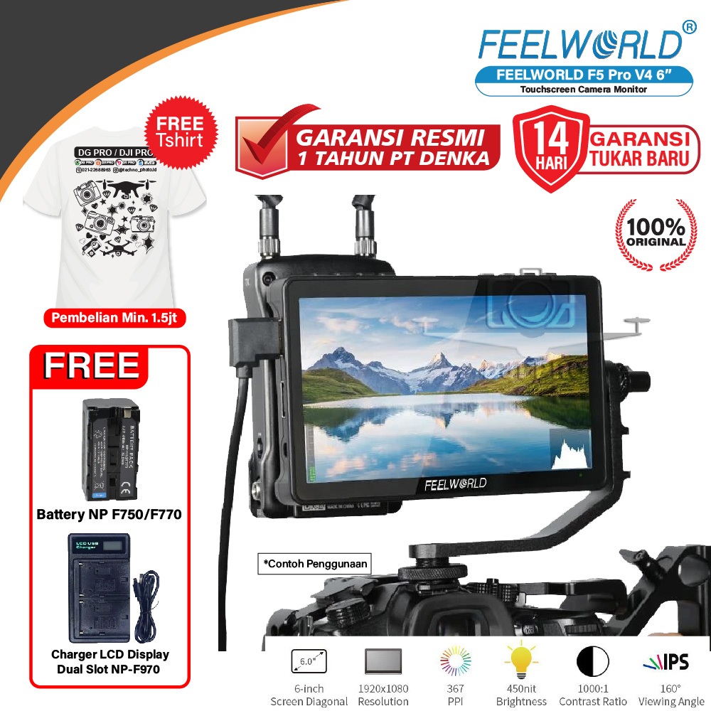 Jual FeelWorld F5 PRO V3 / V4 - 5.5" / 6" Feel World Connector Cable ...