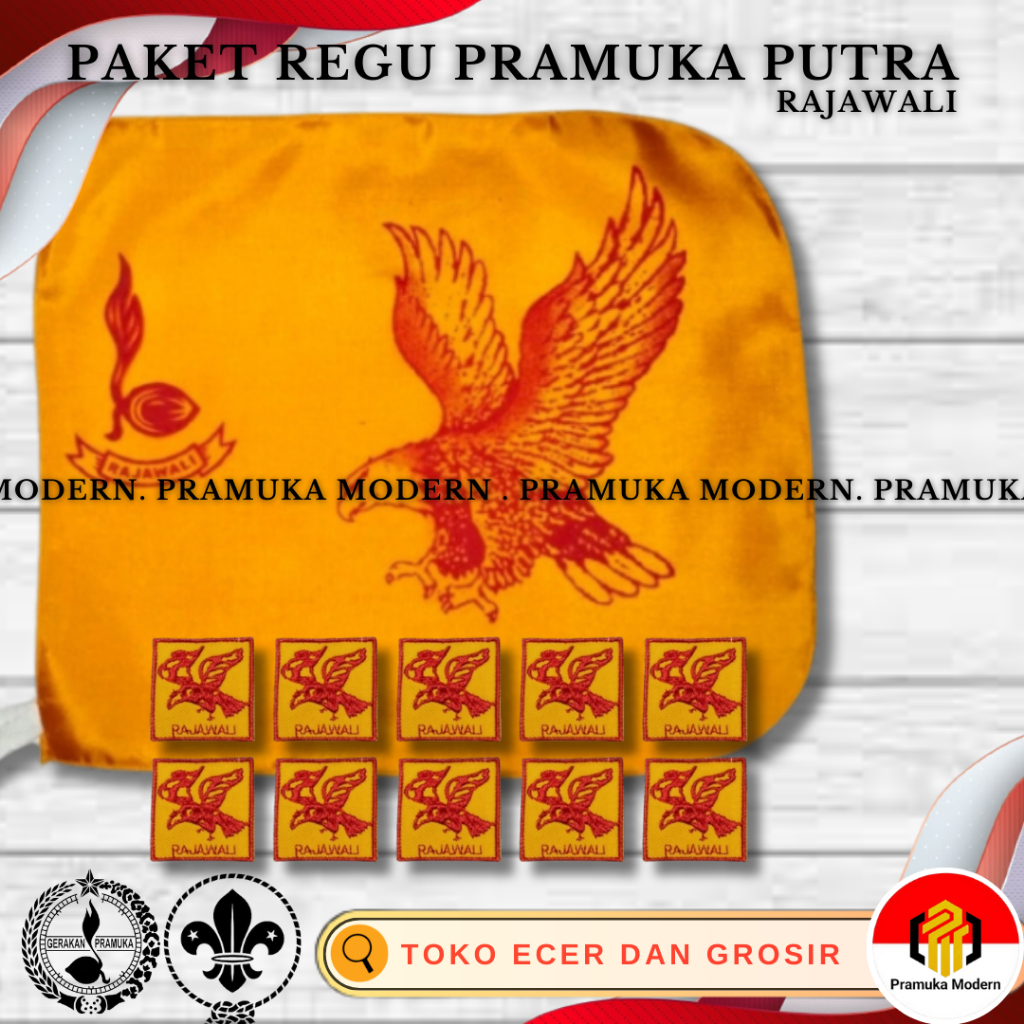 Jual Paket Regu Rajawali (1 Bendera regu + 10 tanda regu ) Paket hemat ...