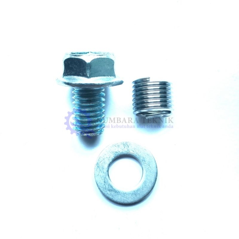 Jual BAUT OLI GARDAN UNTUK MOTOR MATIC SET RECOIL HELICOIL M8 STAINLESS ...