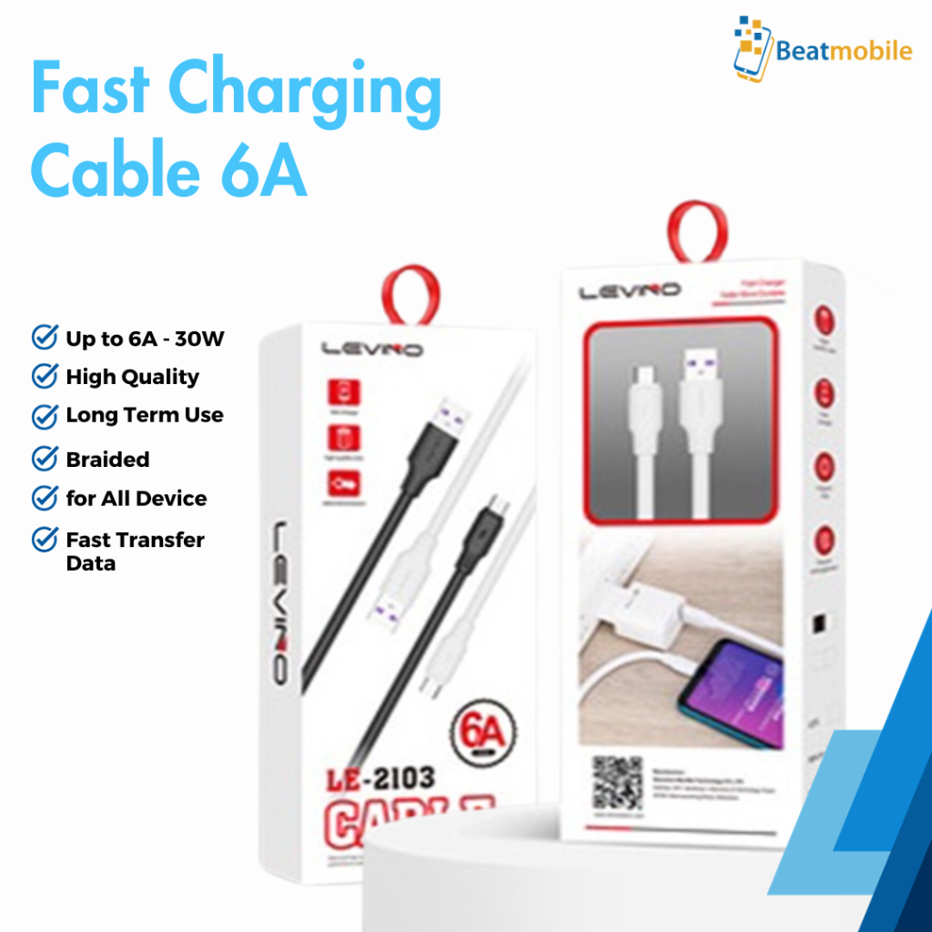 Jual LE‑2103 Kabel Fast Charge 6A 30W Lightning/Type‑C/Micro USB For ...