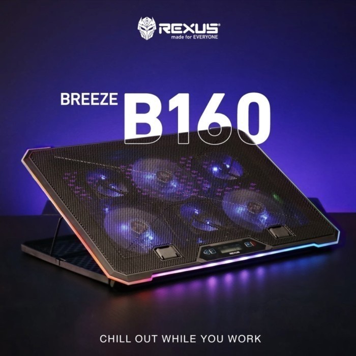 Jual Rexus Breeze B160 RGB Cooling Pad Lapto Fan | Shopee Indonesia