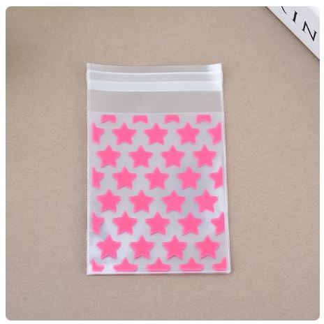 Jual [Isi 50Lbr] PLASTIK OPP MOTIF BINTANG - 8 x 10 + 3cm SEAL roti ...