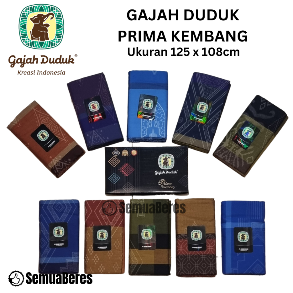 Jual Sarung GAJAH DUDUK Prima Kembang - Kain Tenun Dewasa Pria Laki Cowo Sholat Solat | Shopee ...