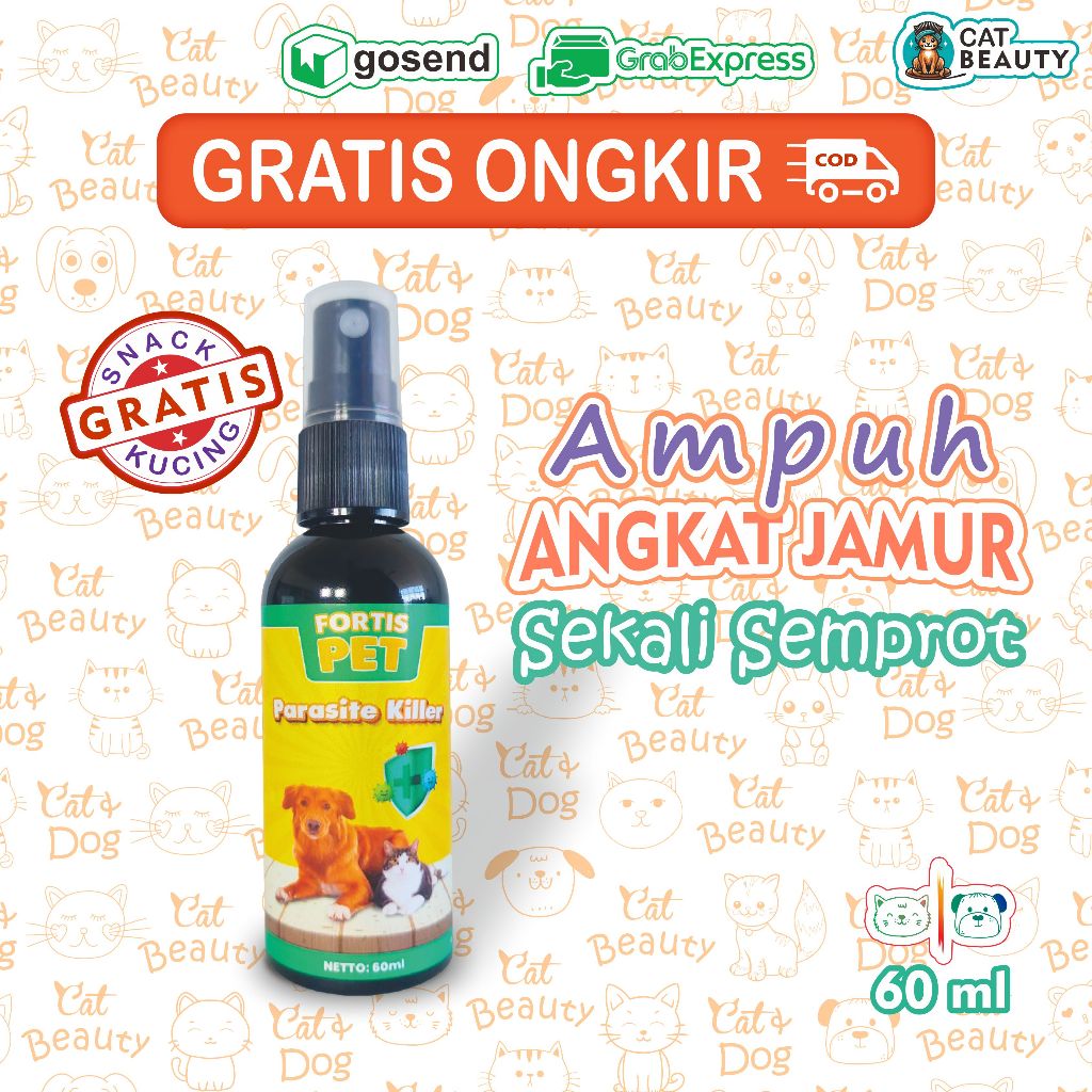 Jual FORTIS Obat Jamur Kucing Anjing Scabies Demodex Kudis Koreng Gatal ...