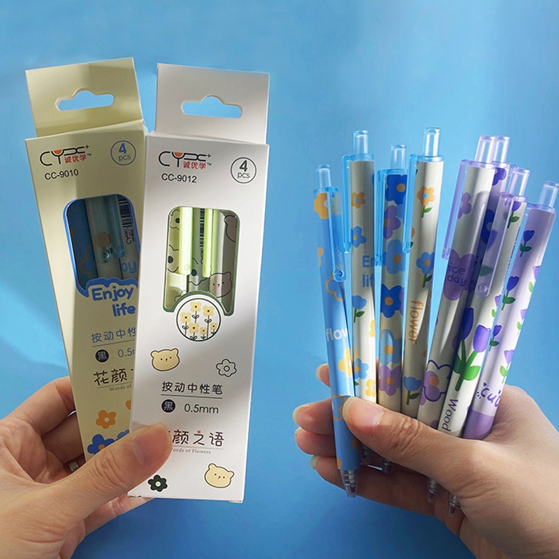 Jual EG-4 PCS Pena Gel Nib Press Jenis Pena Tinta Gel Tinta Kreatif ...