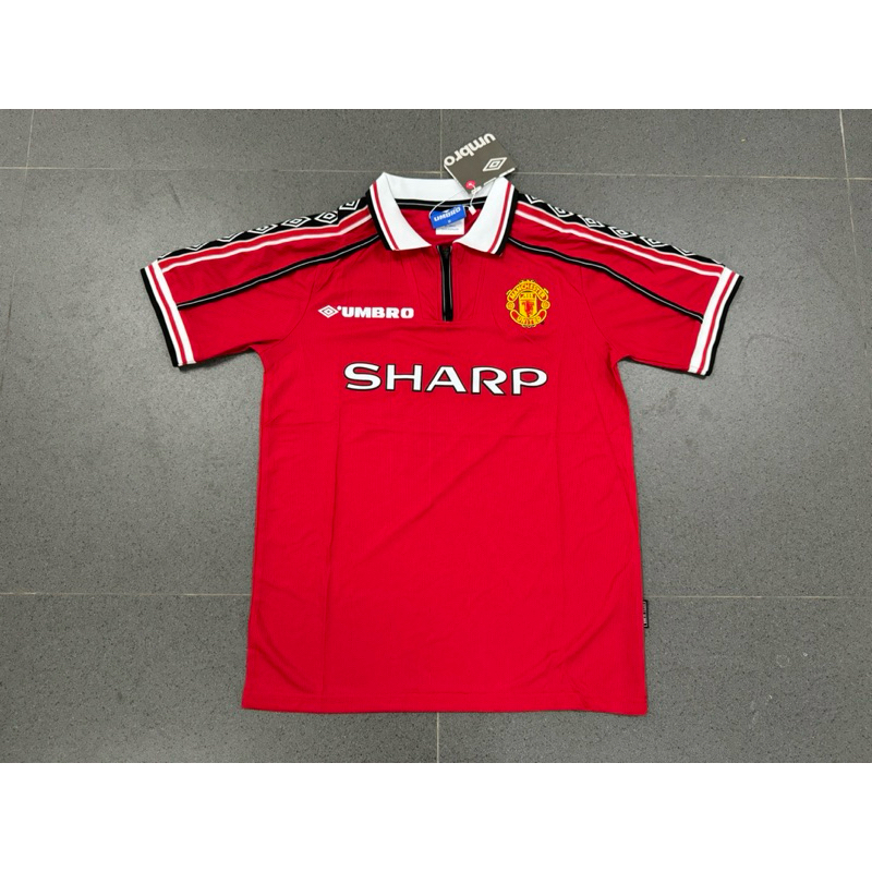 Jual (SPONSOR VELVET) JERSEY RETRO MU HOME 1999 TREBLE WINNER GRADE ORI ...