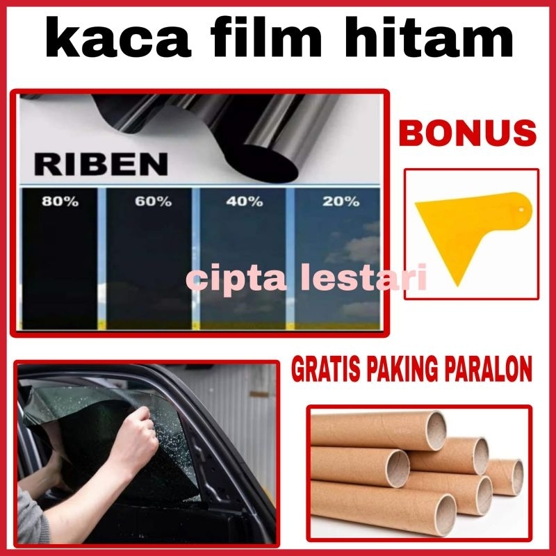 Jual Kaca film mobil hitam stiker kaca film anti panas kaca film riben kaca film mobil dan ...