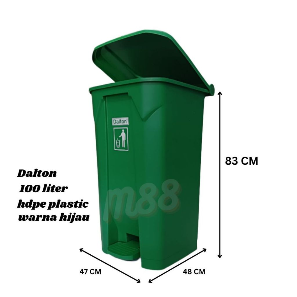 Jual tempat sampah injak 100 liter hdpe plastik merk dalton | Shopee Indonesia