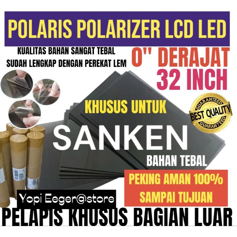 Jual POLARIS POLARIZER LCD LED SANKEN 32 INCH 0" DERAJAT LAPISAN ...