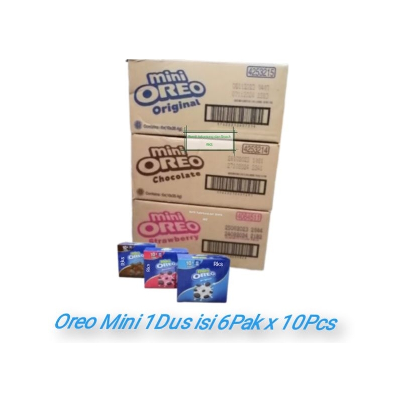 Jual Oreo Mini 1 Dus / Karton isi 6 Pak x 10 Pcs 20,4 gram | Shopee ...