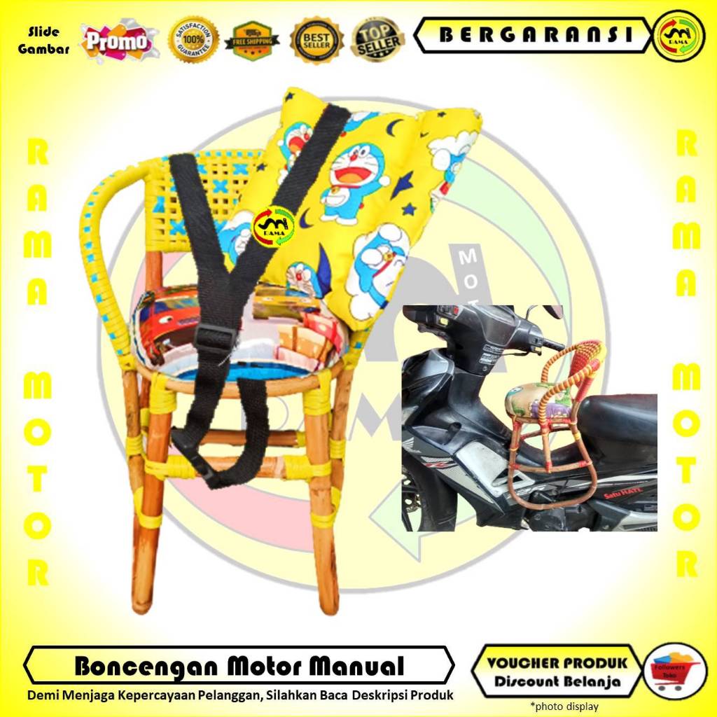 Jual Kursi Bonceng Motor Bebek Bahan Rotan / Boncengan Anak Montor Gigi ...