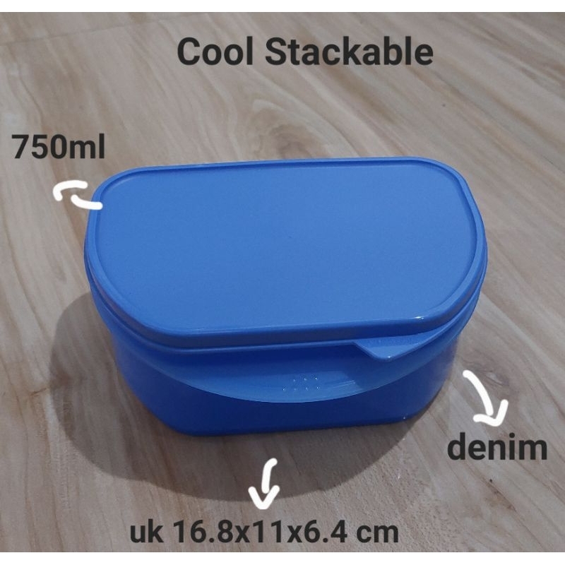 Jual ORIGINAL TUPPERWARE WADAH BEKAL BENTO/ COOL STACKABLE 1PC | Shopee ...