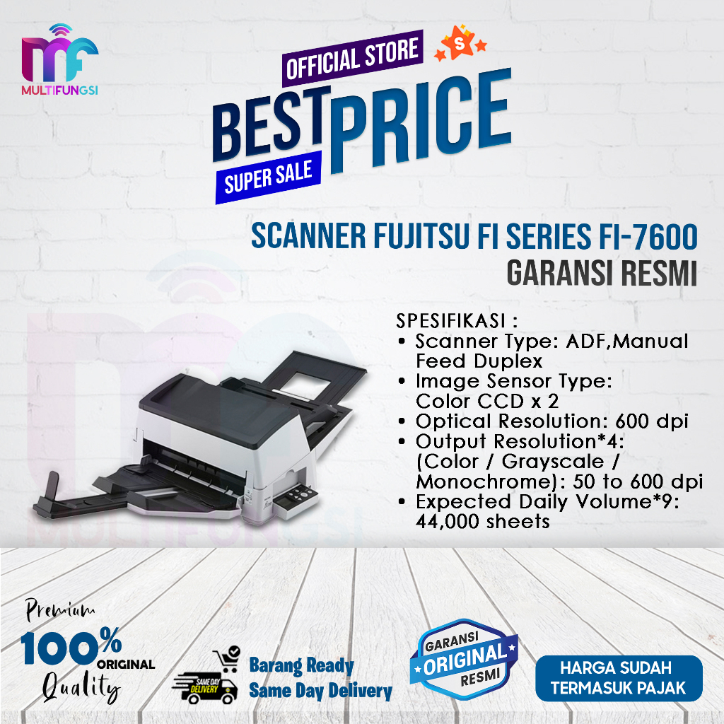 Jual Scanner Fujitsu / Ricoh FI Series FI-7600 - Garansi Resmi | Shopee Indonesia