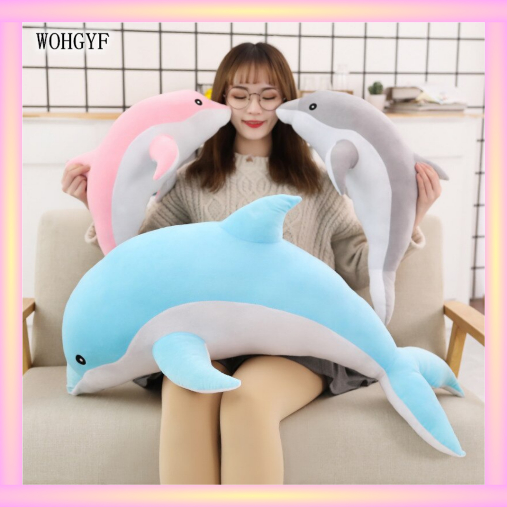 Jual Boneka Animal Dolphin Cute Ukuran M L/Boneka Lumba Lumba Super ...