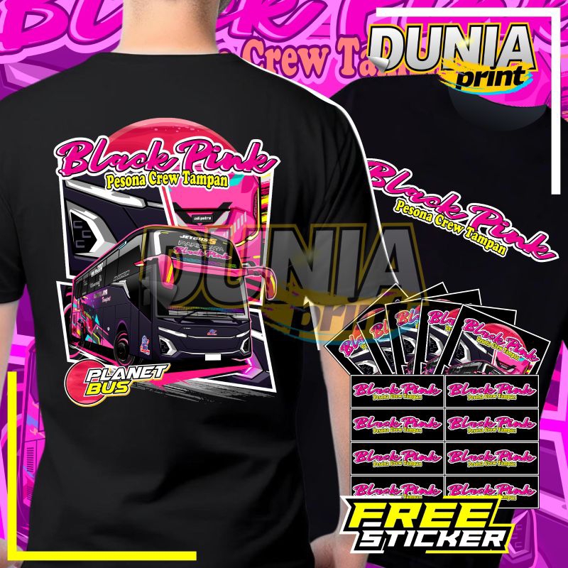 Jual (free sticker+ganci)KAOS BUS TUNGGAL JAYA BLACKPINK JETBUS 5 ...