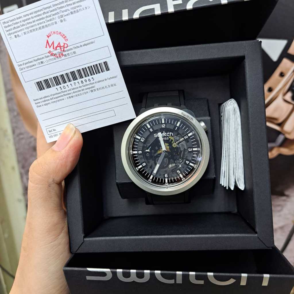 Jual SWATCH SB07S105 Dark Irony Jam Tangan Pria Original | Shopee Indonesia
