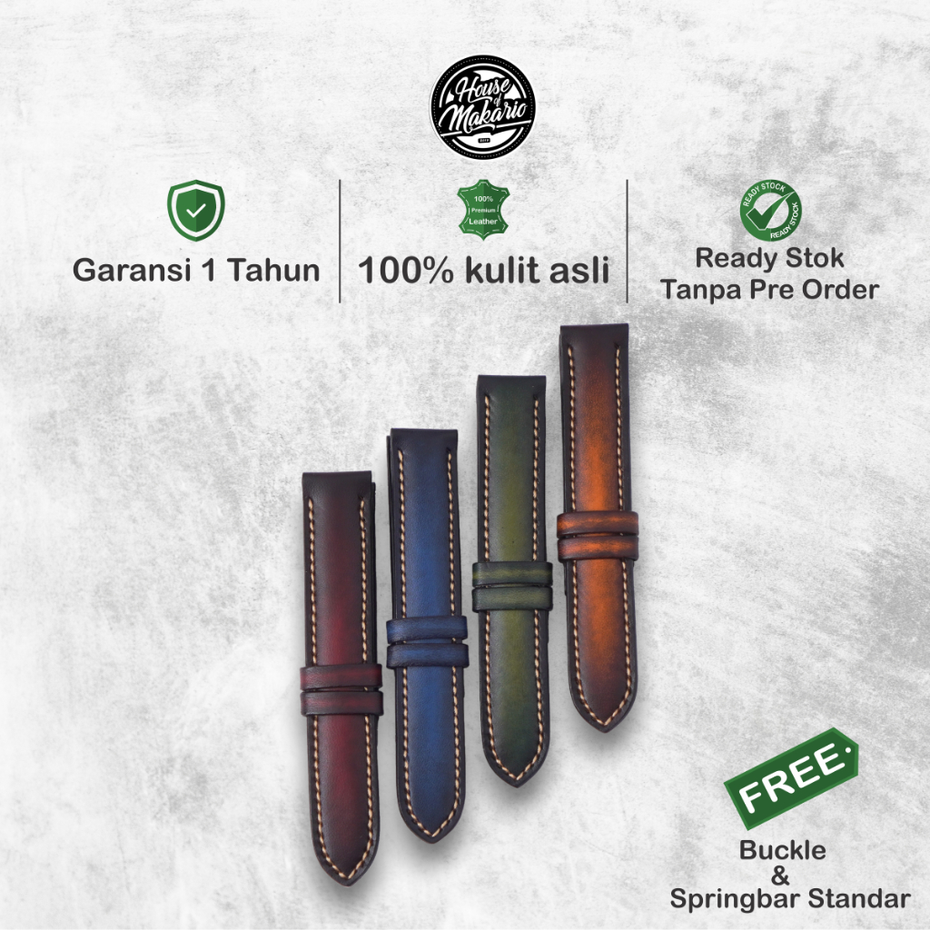 Jual Strap Tali Kalep Jam Tangan Kulit gradasi rose gold ukuran 18 20 ...