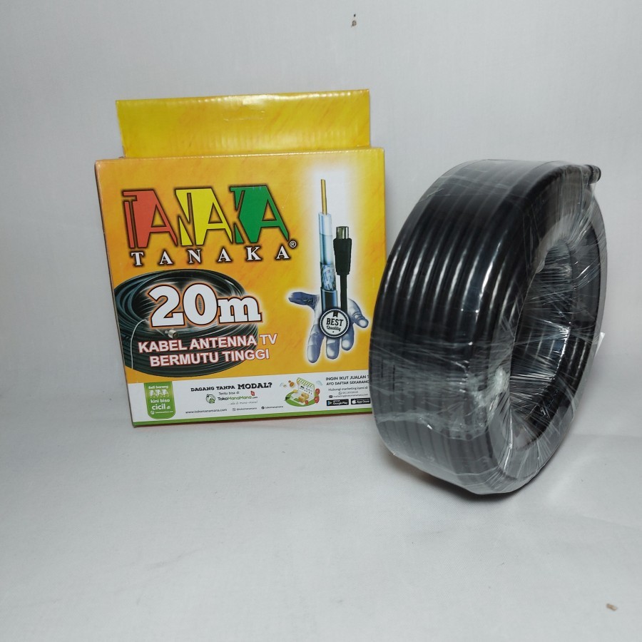 Jual TANAKA Kabel Antena Super Tembaga + Jack Antena Panjang 20M | Shopee Indonesia