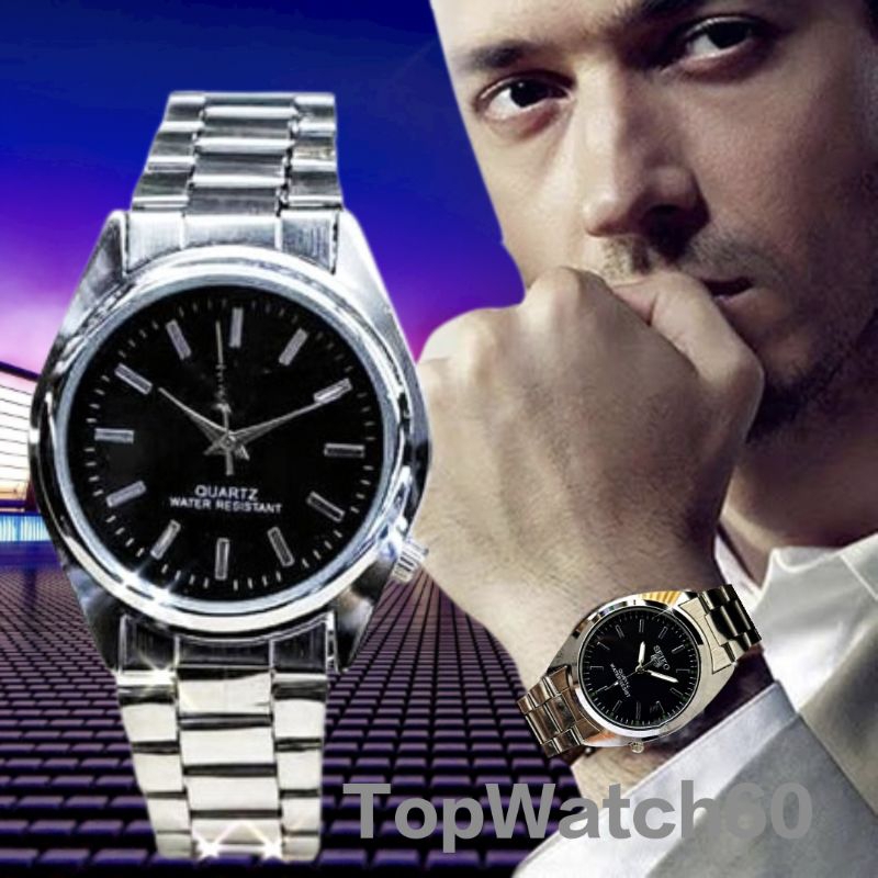 Jual JAM TANGAN PRIA ANALOG MODEL KLASIK BRANDED TALI RANTAI STAINLESS ...