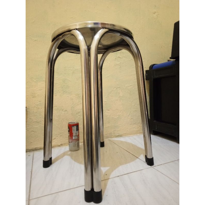 Jual Kursi Stainless Stell Bekas 5 Hari Pemakaian - 47cm | Shopee Indonesia