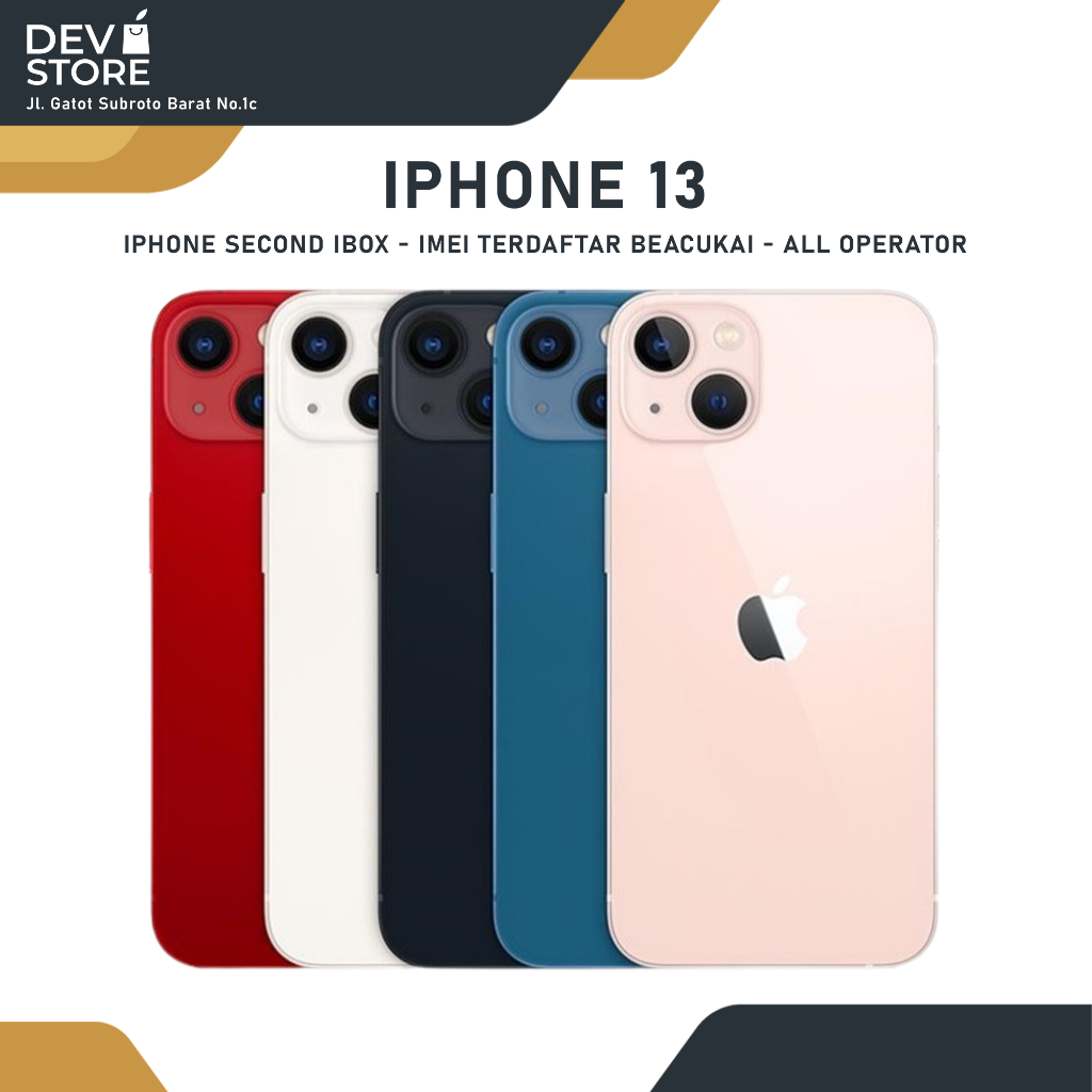 Jual IPHONE 13 128GB/ 256GB/ 512GB // GREEN/ PINK/ BLUE/ MIDNIGHT ...