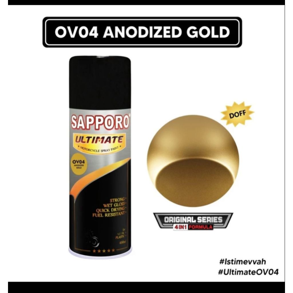 Jual Cat Sapporo Ultimate OV04 Anodized Gold / Original Series 4in1 ...
