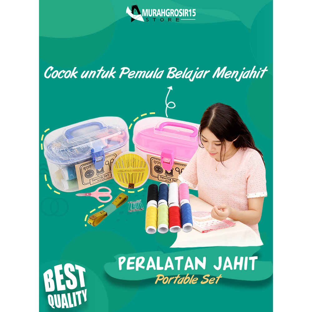 Jual Sewing Kit Box / Alat Set Jahit Isi 8 Benang | Shopee Indonesia